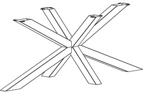 Havlíček truhlářství Jídelní dubový stůl Gaia - podnož ocel černá RAL9005 lakovaná rozměr: 180x90 cm
