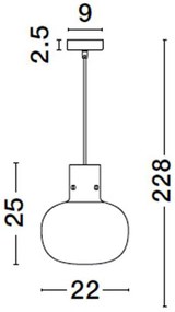 Nova Luce Závěsné svítidlo CINZIA čiré sklo bílá kabel mosazný zlatý kov E27 1x12W