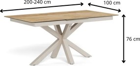Jídelní rozkládací stůl Heaven 200/240 cm dub divoký/kašmírový