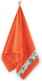 Bavlněný ručník Ufo - oranžová Velikost: ručníček 30 x 50