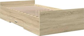 Rám postele se zásuvkami dub sonoma 75x190 cm kompozitní dřevo 3280351
