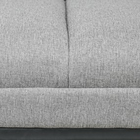 HOMCOM Lněná lavice Čalouněná lavice do ložnice Postelová lavice Kosmetická lavice do 200 kg Ocel světle šedá 120x44x45,5 cm | Aosom.de