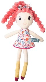 Hencz Toys Měkká hadrová panenka LAURA s růžovými vlásky