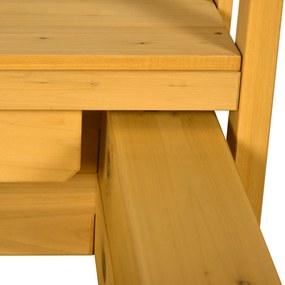 Pískoviště Outsunny bez podstavce, výškově nastavitelné, 107,5 x 107,5 x 110 cm, pískoviště se stříškou, pískoviště s krytem, přírodní| Aosom