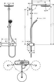 Hansgrohe Pulsify S - Sprchový set s termostatem | průměr 26 cm | 3 pr