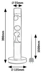 Rabalux 76028 dekorativní lávová stolní LED lampa Lavastic, červená