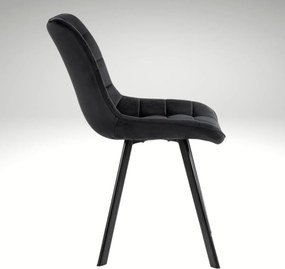 Vikio Jídelní set pro 4 osoby 160x90 cm dub noha X černá židle VJS236-4C-S