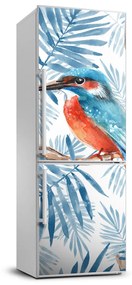 Wallmuralia Nálepka fototapeta lednička Ptáci a listí 60x180 cm