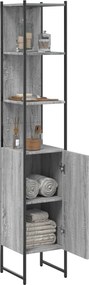 vidaXL Koupelnová skříňka 33x33x185,5 cm kompozitní dřevo [842474] Barva: kouřový dub