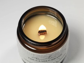The Candle Brand Vonná svíčka ve skle Peony and Rose 90 g, hnědá barva, sklo, vosk