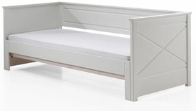 Bílá borovicová rozkládací postel Vipack Pino Scott 90/180 x 200 cm