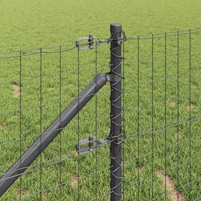 Evropský plot se hroty 50 x 0,4 m Ocel potažená PVC Šedá 3350693