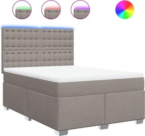Box spring postel s matrací taupe 160x200 cm textil 3292857