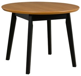 Jídelní stůl Otto 2 Zvolte barvu nožek: Černá, Barva horní desky stolu (dýha): Bílá
