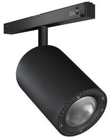 Indeluz 1032D-L3813VV0-02 stropní LED svítidlo pro lištový systém 48V track Crete1 Zoom, černé, 12,9W, 2700K, 12°-46°, ø6,2cm