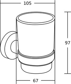 Mexen příslušenství, TIBER držák na kartáček, černá, 7050538-70