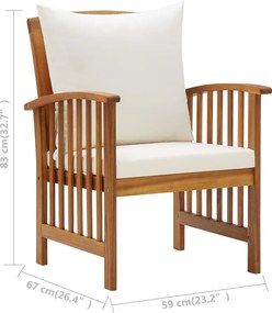 vidaXL Zahradní židle s poduškami 2 ks masivní akáciové dřevo [310257] Barva: hnědá a tmavě šedá