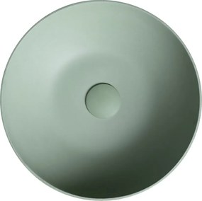Sapho Sapho, FORMIGO betonové umyvadlo na desku, průměr 39cm, zelená mat, FG323