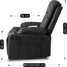 Masážní křeslo Limun 2, černá