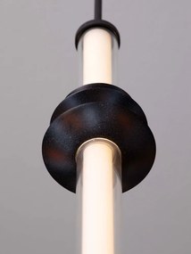 Matně černé keramické LED stmívatelné závěsné svítidlo se stínidlem z akrylového skla ø 8 cm Stalactite – Nova Luce