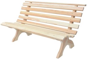 ROJAPLAST Zahradní lavice - RETRO, dřevěná přírodní