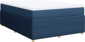 Box spring postel s matrací modrá 140x200 cm textil 3285580