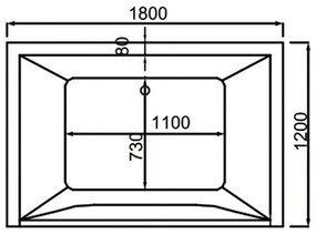 BPS-koupelny Hydromasážní vana HYD-NI937 180x120 s ohřevem vody