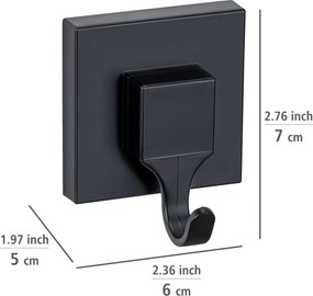 Sada 2 háčků na ručníky QUADRO, montáž bez vrtání