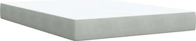 Box spring postel s matrací světle šedá 140x200 cm samet 3287752