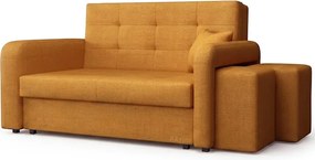 Pohovka VIVA II HOME + 2x taburet v ceně | 158 cm | PRAVÁ | rozkládací + úložný prostor | VÝBĚR TKANIN