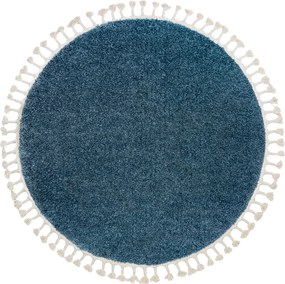Kusový koberec Berber 9000 blue kruh, 120x120 (priemer) kruh, modrá, obývacia izba, Dywany Łuszczów