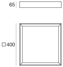 Linea Light 8328 Tara_Q, bílé stropní svítidlo, 31W LED 3000K, 40x40cm
