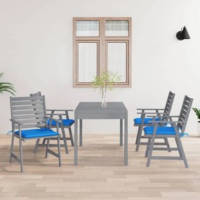 Zahradní jídelní židle s poduškami 4 ks masivní akáciové dřevo,  3078408