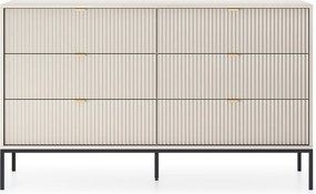 Komoda NOVA kc NKS154 | se zásuvkami | 154 cm | kašmír/černá