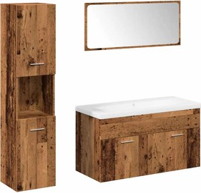5dílná koupelnová sestava old wood kompozitní dřevo 3328603