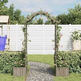 vidaXL Zahradní pergola s truhlíky masivní jedle [316388] Barva: Šedá