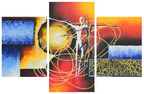 Abstraktní obraz tanečníků (90x60 cm)