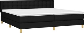 Box spring postel s matrací černá 200x200 cm textil 3130619
