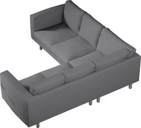 Potah na pohovku IKEA Norsborg rohová 4-místná barva šedá látka pletený vzor