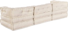 Modulová pohovka Textil Krémová 210 x 70 x 56 cm 3315062