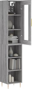 Skříň highboard šedá sonoma 34,5 x 34 x 180 cm kompozitní dřevo 3199359