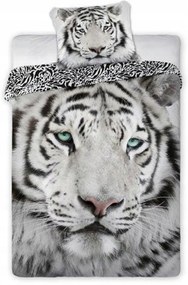 DĚTSKÉ BAVLNĚNÉ LOŽNÍ POVLEČENÍ TIGER 140X200 CM, 1 KS 70X90 CM VZOROVANÉ