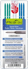 Pica Marker Pica | Tuhy voděodolné pro obkladače na mokré řezání vodě odolné: 4040 - mix barev(3xmod,3xzel,2xbílá)