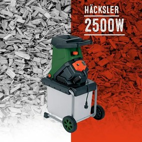 Zahradní štěpkovač/drtič CHIP s 50l sběrnou nádobou, 3100W černá/zelená Gardebruk