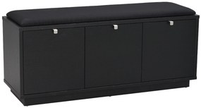 Rowico černá lavice s úložným prostorem CONFETTI a černým sedákem 106 cm 103765
