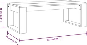 vidaXL Konferenční stolek 102 x 35 x 50 cm kompozitní dřevo [823364] Barva: hnědý dub