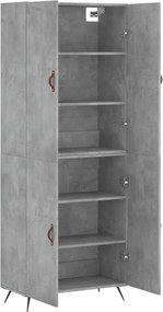 Skříň highboard betonově šedá 69,5x34x180 cm kompozitní dřevo 3195655