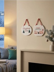 Sinsay - Sada vánočních dekorativních závěsů s nápisy 2 pack - vícebarevná