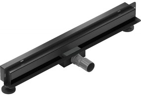Mexen Flat nerezový sprchový žlab na zeď 60 cm vzor WALL, černý, 1730060