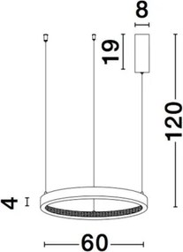 Závěsné LED svítidlo NOVA LUCE PRESTON 35W 3000K 9865160